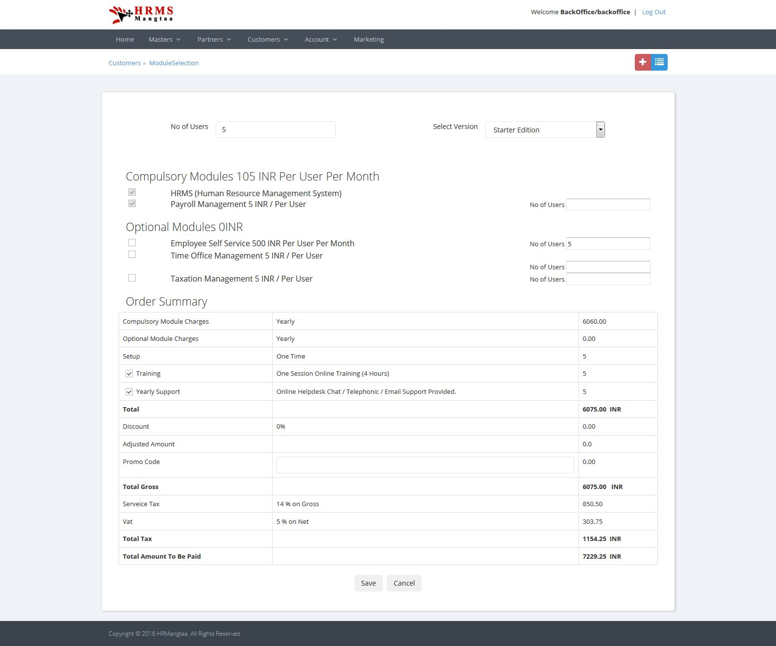 Module Selection Module Selection